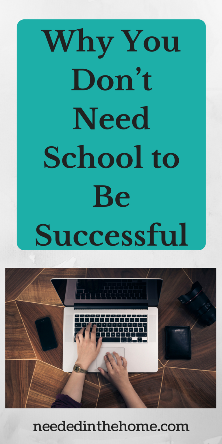 Why You Don’t Need School to Be Successful by NeededInTheHome