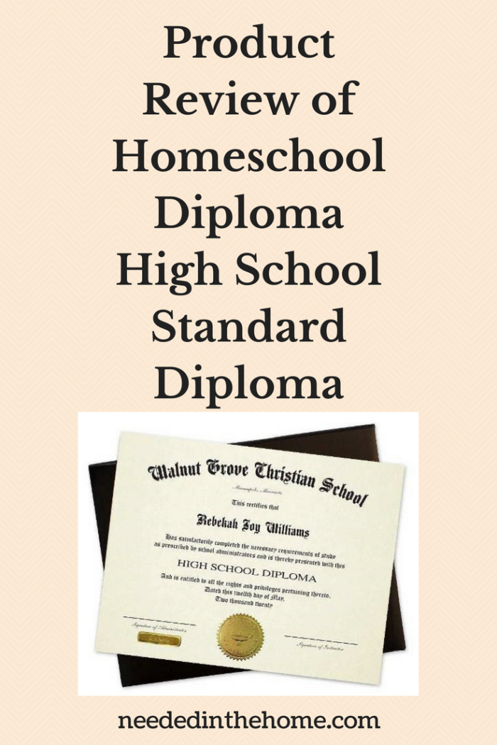 Product Review of Homeschool Diploma High School Standard Diploma