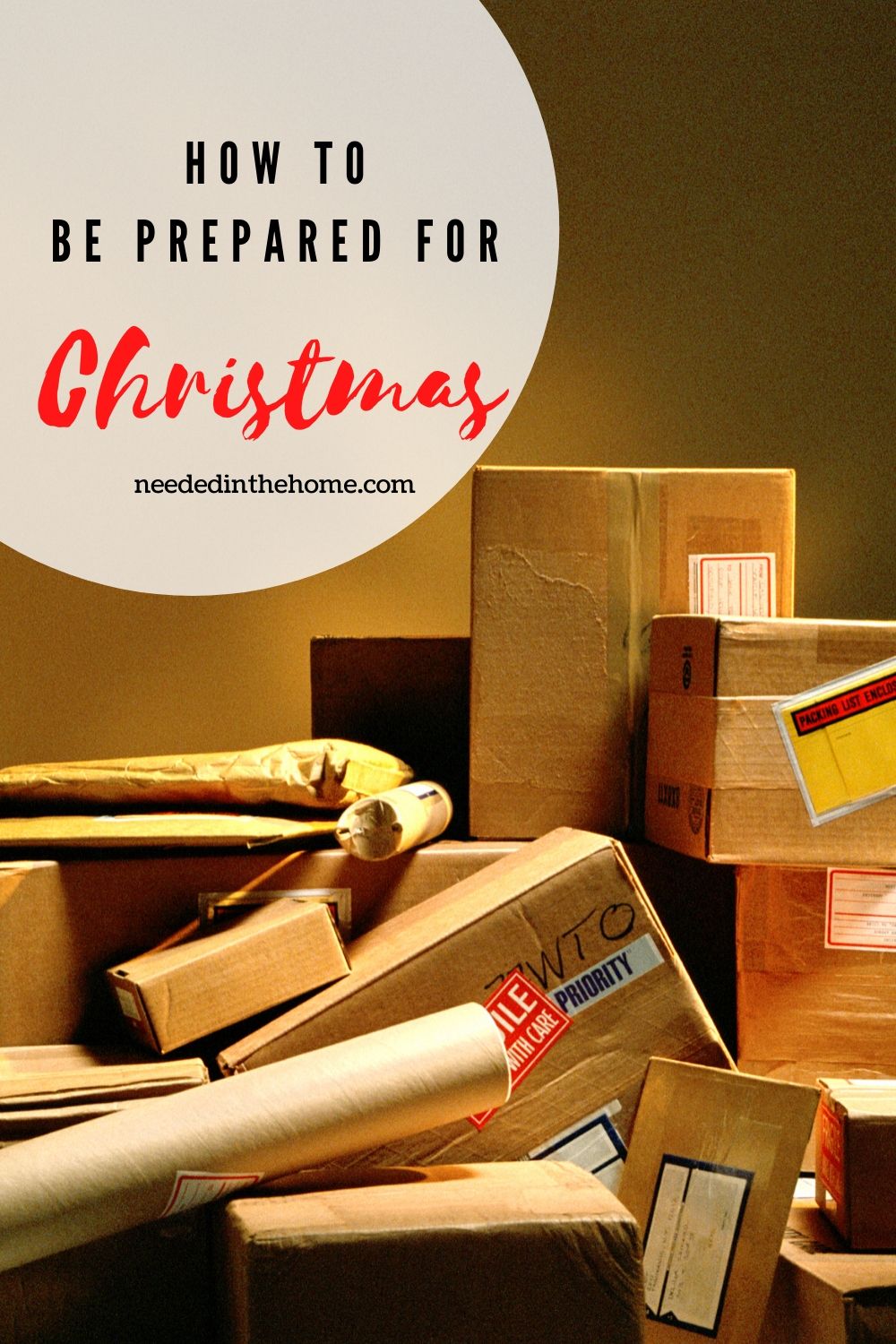 How to Be Prepared for Christmas - NeededInTheHome