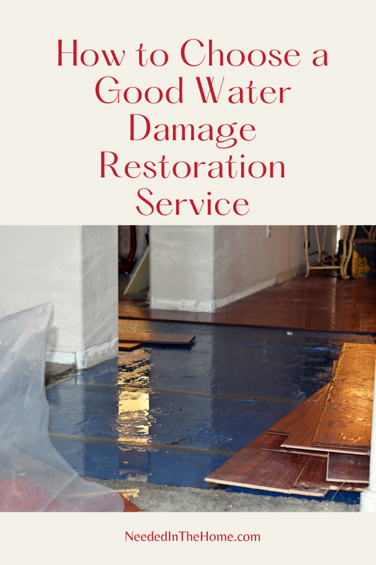 How to Choose a Good Water Damage Restoration Service - NeededInTheHome