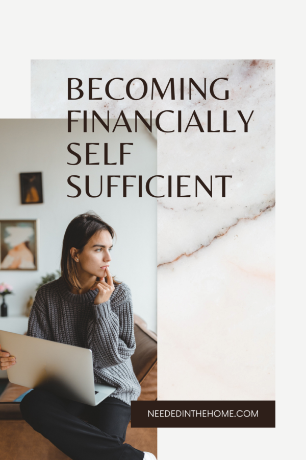 Becoming Financially Self Sufficient This Year - NeededInTheHome