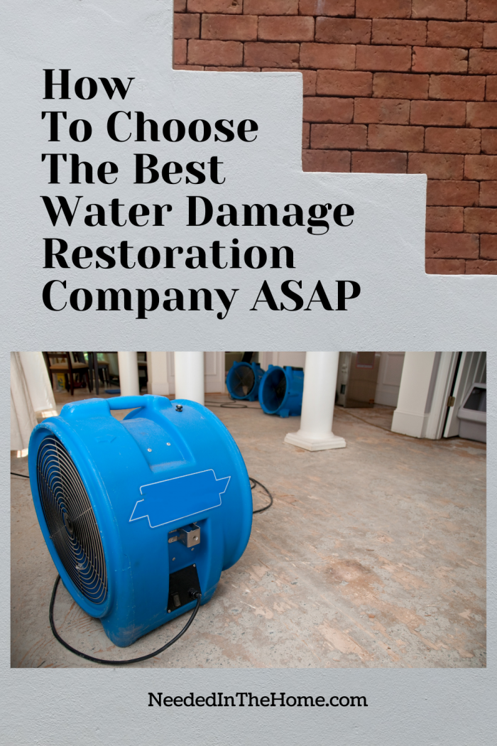 How To Choose a Water Damage Restoration Company