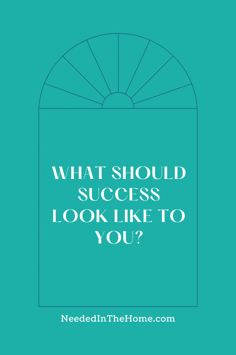What Should Success Look Like To You? - NeededInTheHome