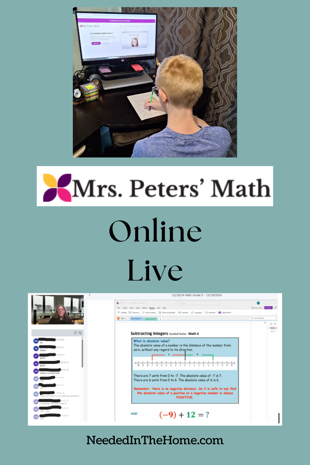 Product Review of Mrs. Peters' Math Online Live Classes - NeededInTheHome